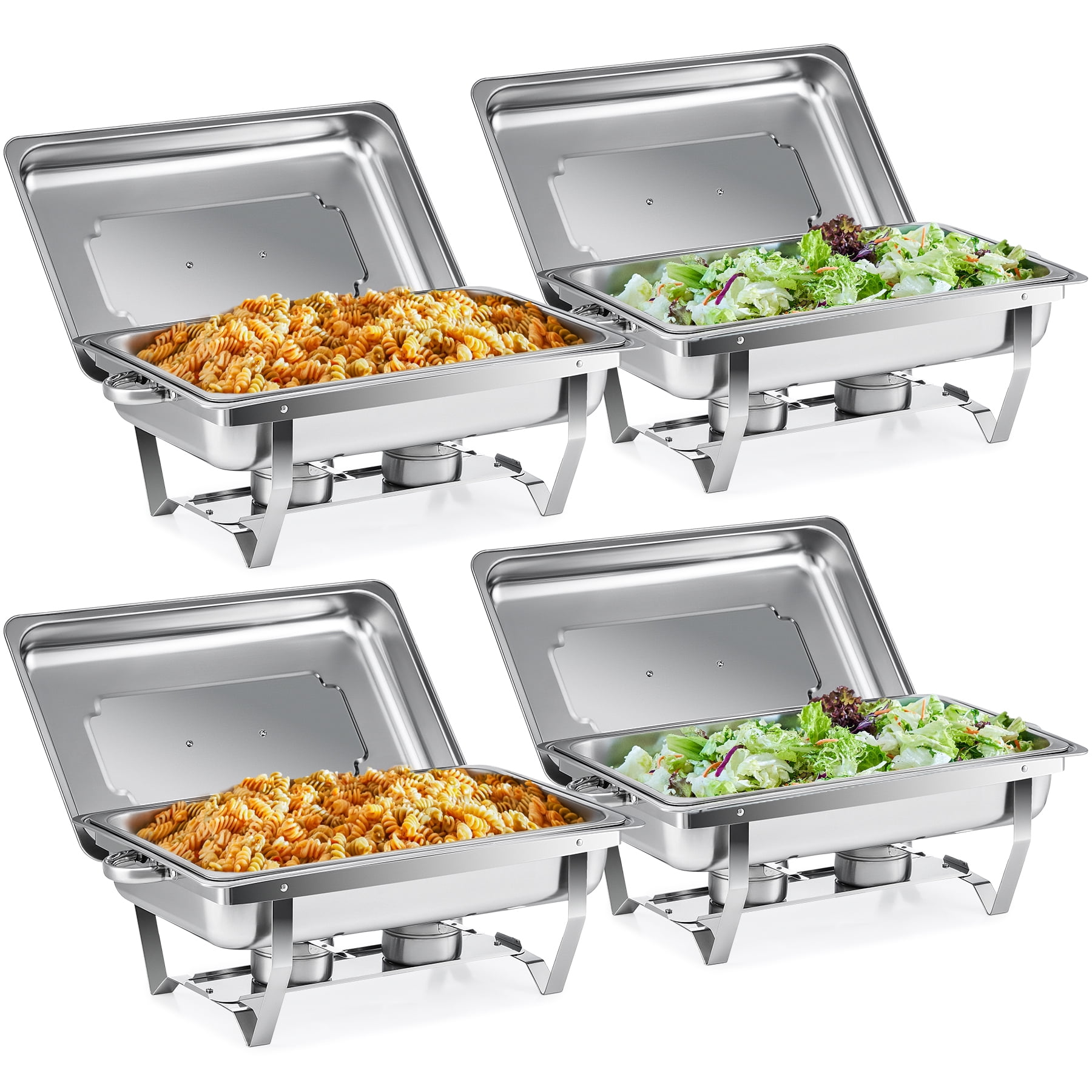 Wilprep Chafer Chafing Dish Sets 9L/9.5Q 4Pack Catering Stainless Steel ...