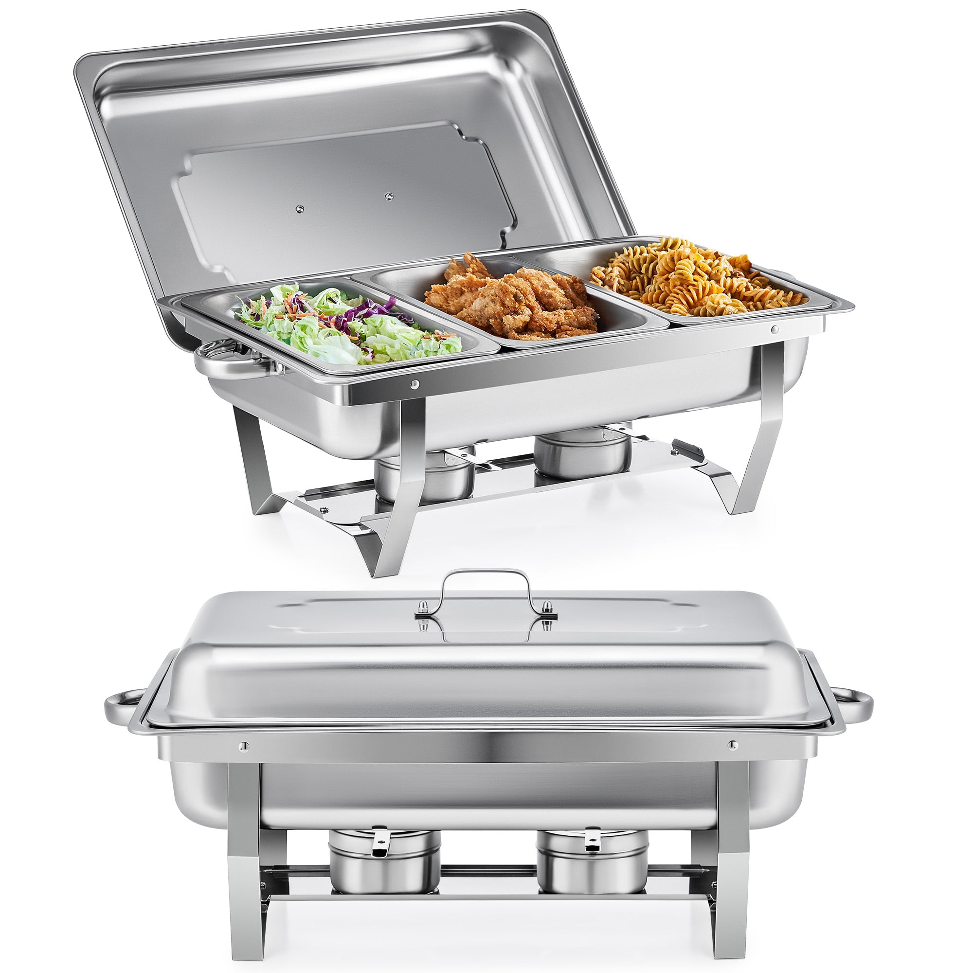 Wilprep 8qt Stainless Steel Chafing Dish Buffet Set, Hot Food Serving ...