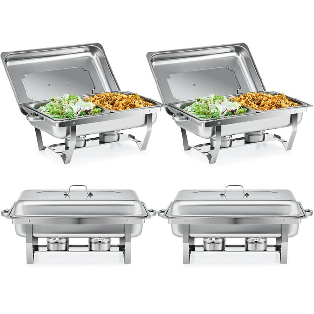 Free Shipping! Wilprep Chafing Dish Buffet Set 4 Pack 8qt Stainless ...