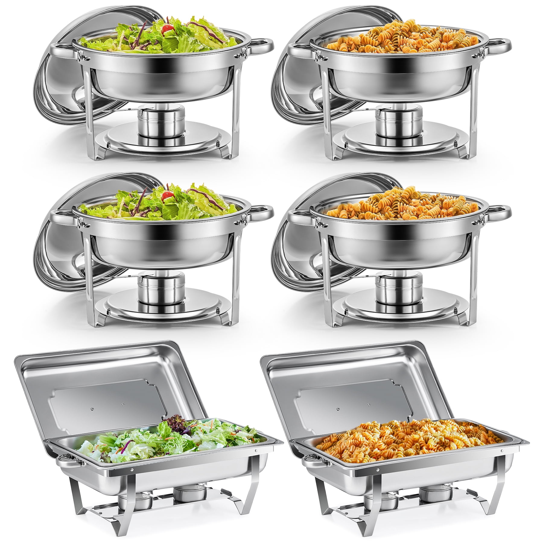 Wilprep Chafing Dish Buffet Set Stainless Steel,2 Pack Rectangular ...
