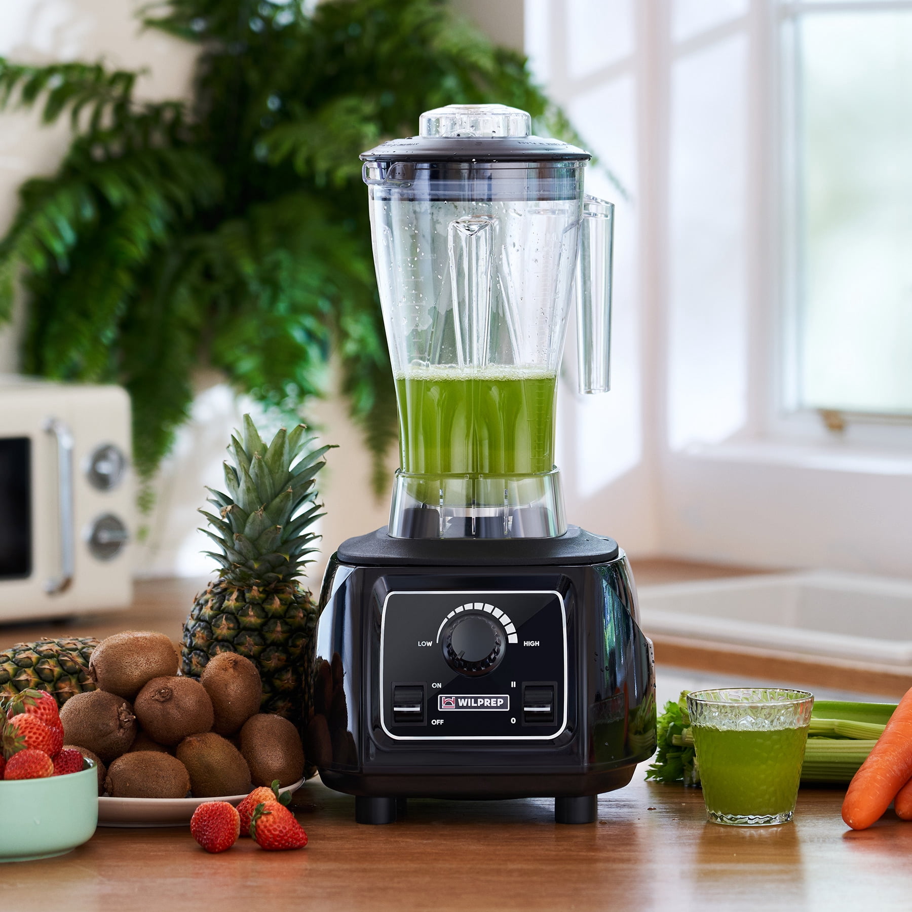 WILPREP Commercial Blender with 3 1/2 HP Motor, Stepless Speed Control ...
