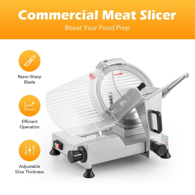 "Wilprep Stainless Steel Commercial Meat Slicer, Cutter & Shaver, 250W ...