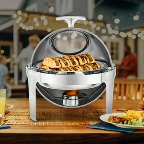 Wilprep 8qt Stainless Steel Chafing Dish Buffet Set, Hot Food Serving Tray, Catering Warmer 2 ...