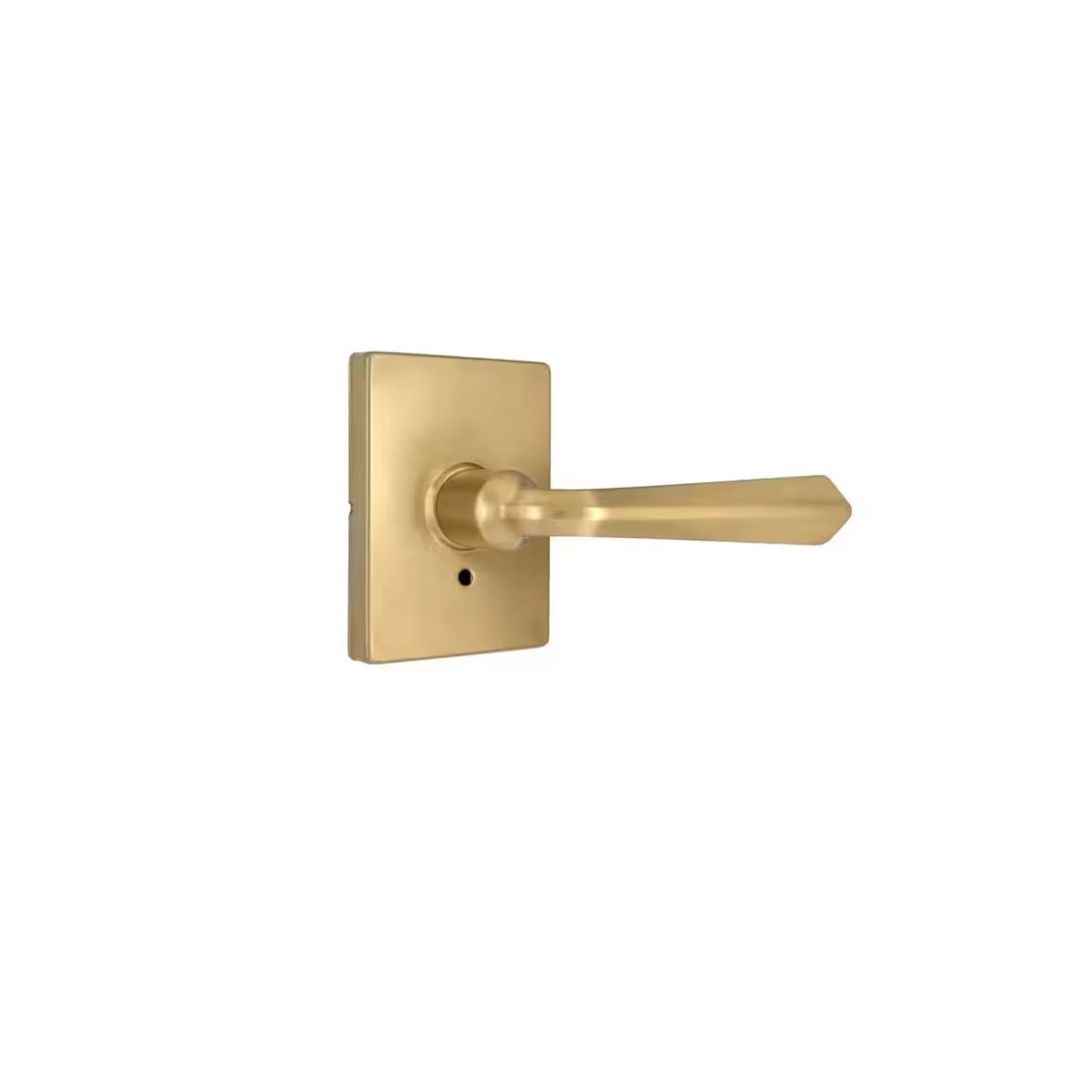 Wilshire Brushed Gold Bed/Bath Privacy Door Handle w/ Rectangle Rose ...