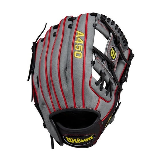 Wilson, Baseball Glove, 11.5, Grey/Black 11.5" Youth A450 - Walmart.com