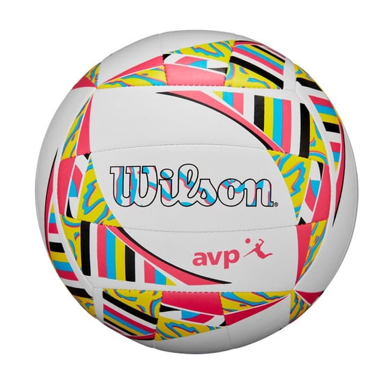 Wilson AVP Movement Recreational Volleyball - White/Pink/Yellow ...