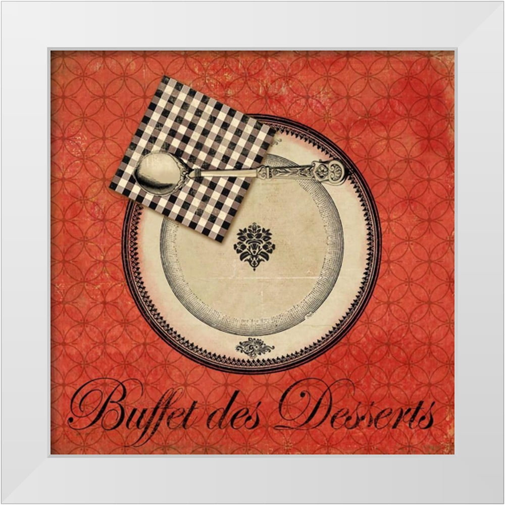 Wilson, Aimee 12x12 White Modern Wood Framed Museum Art Print Titled - Buffet de Desserts ...