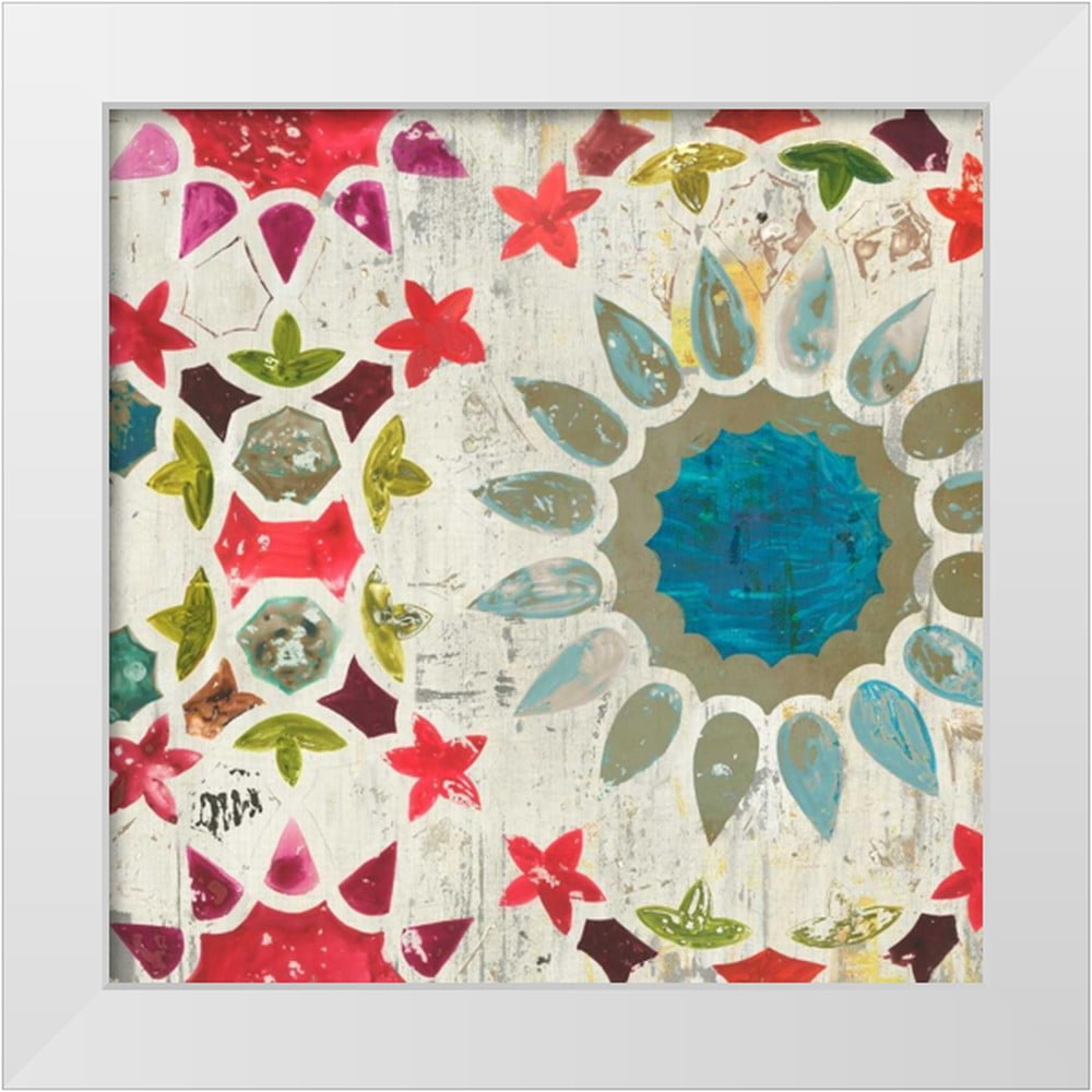 Wilson, Aimee 12x12 White Modern Wood Framed Museum Art Print Titled - Folky III - Walmart.com