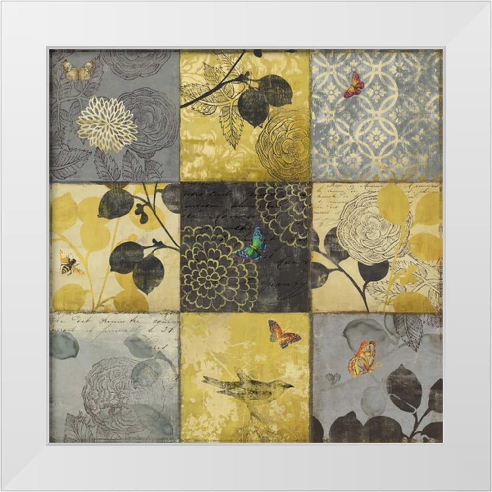Wilson, Aimee 12x12 White Modern Wood Framed Museum Art Print Titled - Golden Patchwork ...