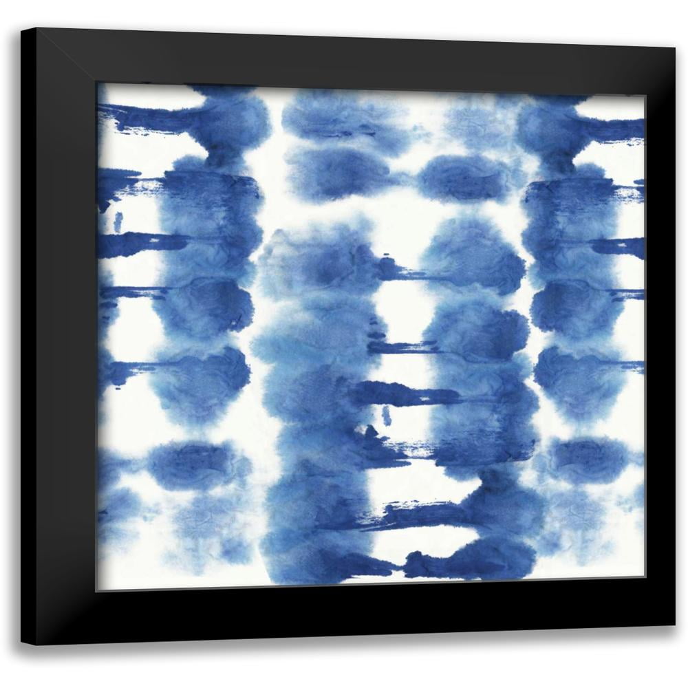 Wilson, Aimee 15x15 Black Modern Framed Museum Art Print Titled - Indigo Tie Dye I - Walmart.com