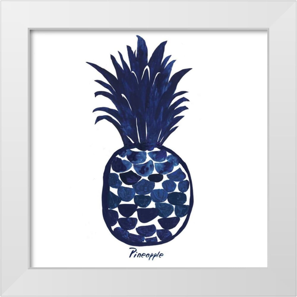 Wilson, Aimee 15x15 White Modern Wood Framed Museum Art Print Titled - Indigo Pineapple ...