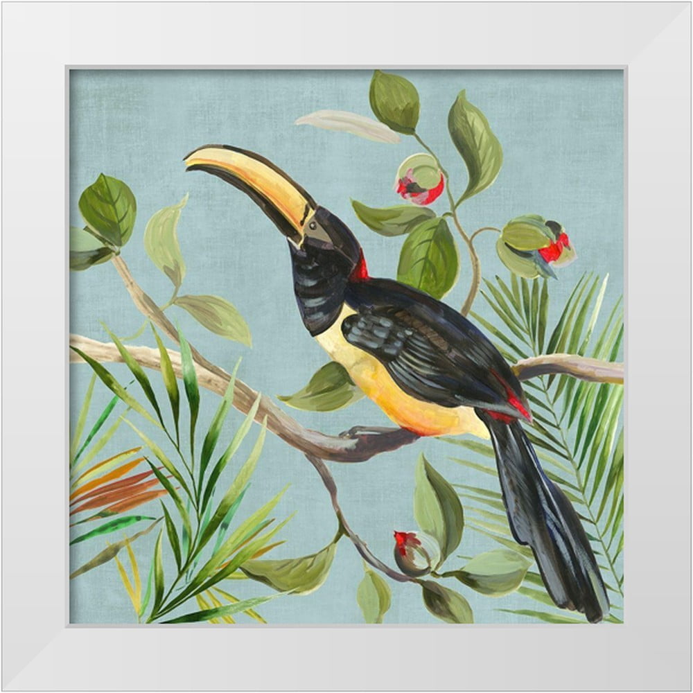 Wilson, Aimee 15x15 White Modern Wood Framed Museum Art Print Titled - Paradise Toucan II ...