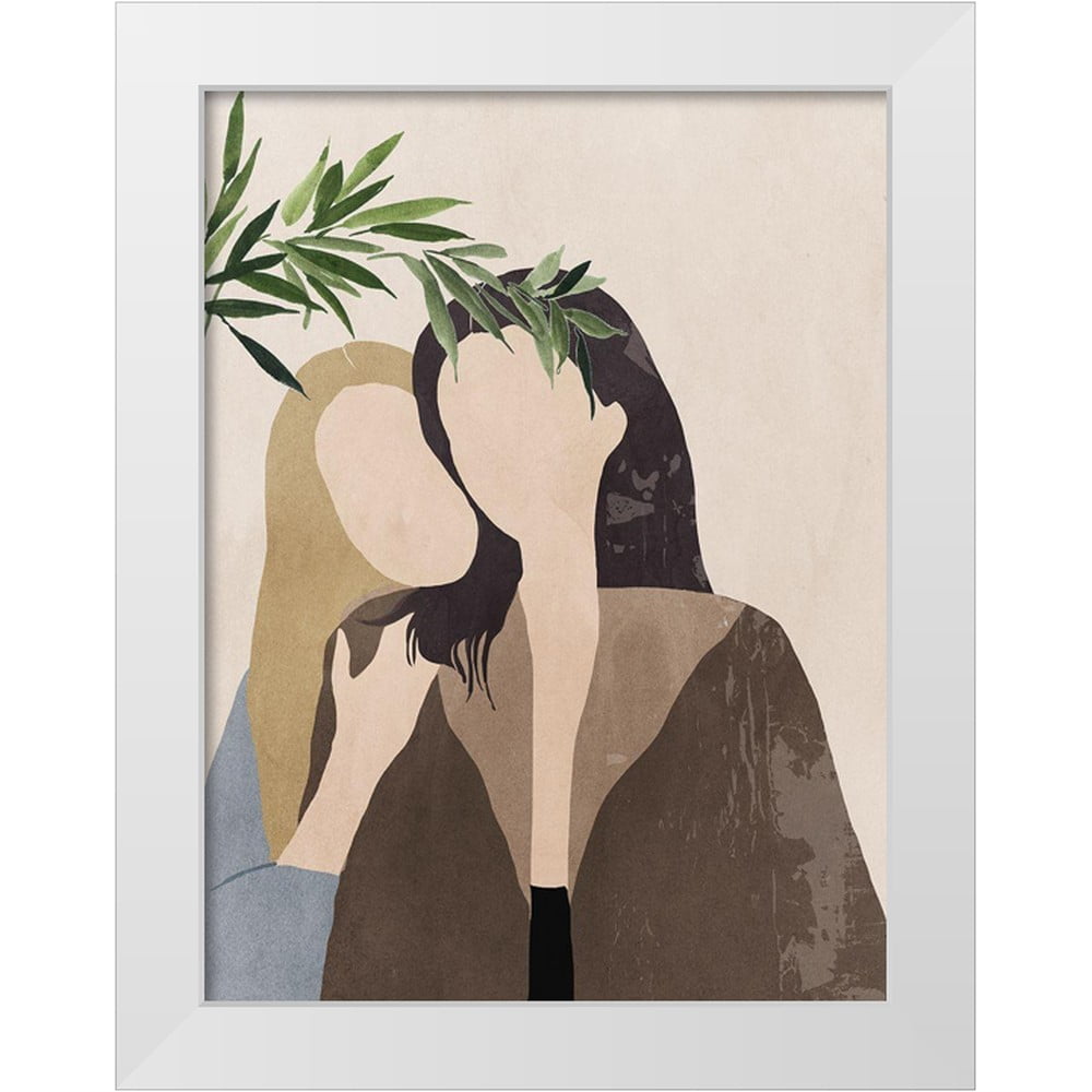 Wilson, Aimee 15x18 White Modern Wood Framed Museum Art Print Titled - Lush Leaves II - Walmart.com