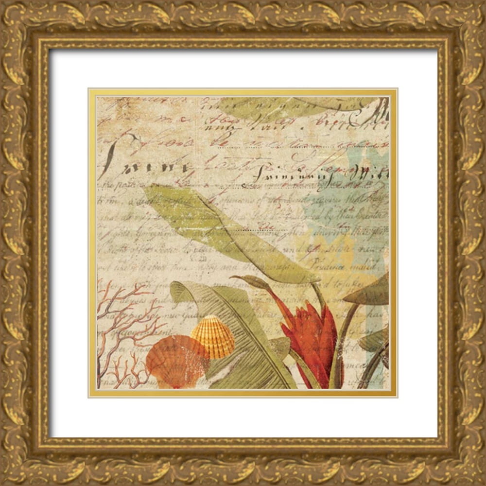 Wilson, Aimee 20x20 Gold Ornate Wood Framed with Double Matting Museum Art Print Titled - Palms ...