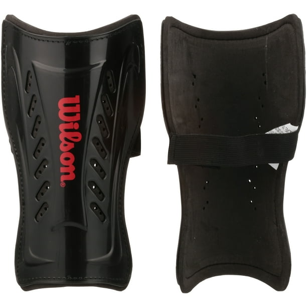 Wilson Black and Red Shin Guard ( With Velcro Closure Straps) - Walmart.com