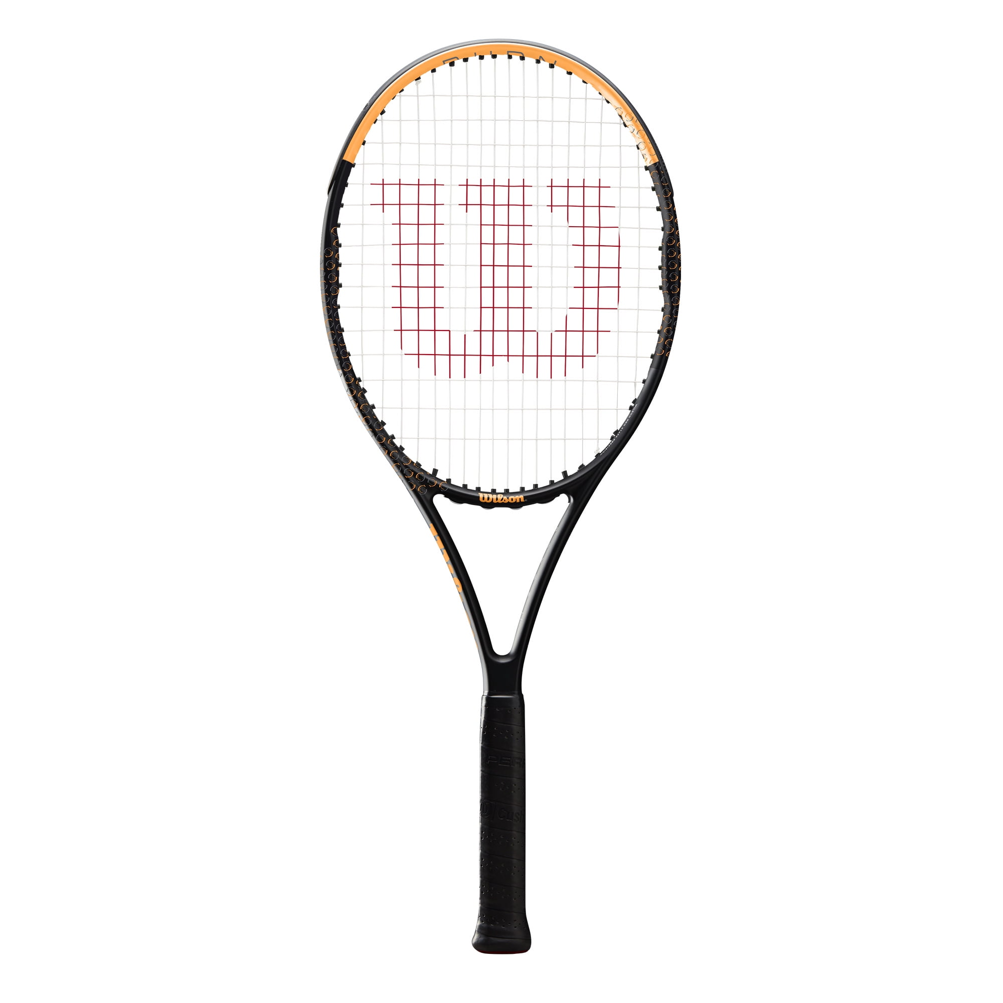 Wilson Burn Spin 103 Adult Tennis Racket, Grip Size 3, Black/Orange ...