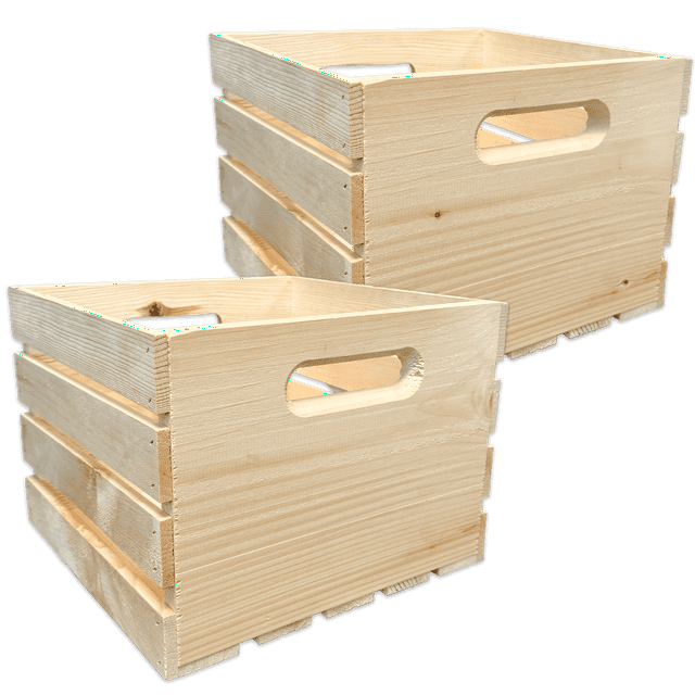 Wilson Cube Pine Wood Crate (2 Pack) - Walmart.com