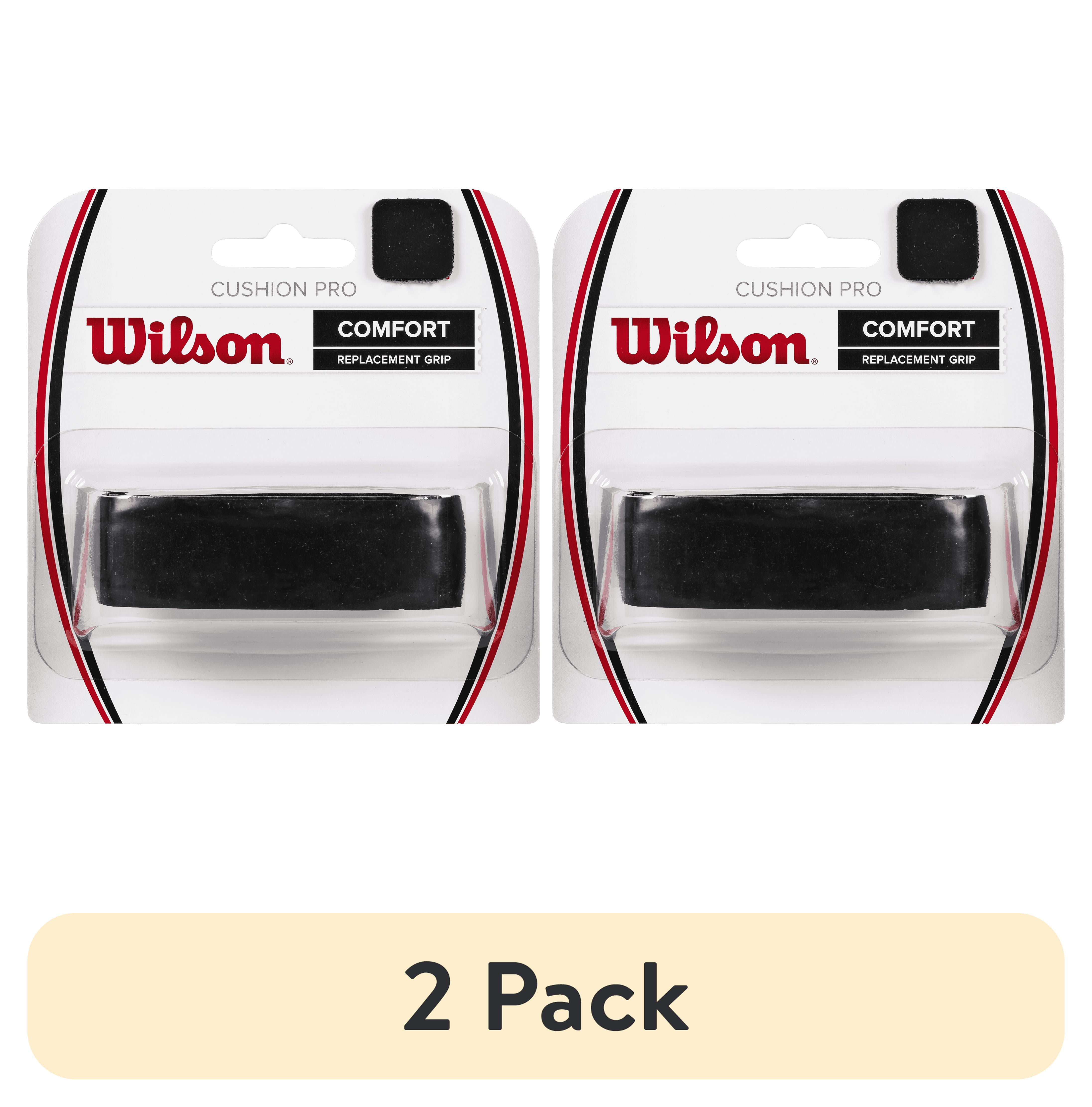 (2 pack) Wilson Cushion Pro Comfort Replacement Racket Grip, Black - 1 ...
