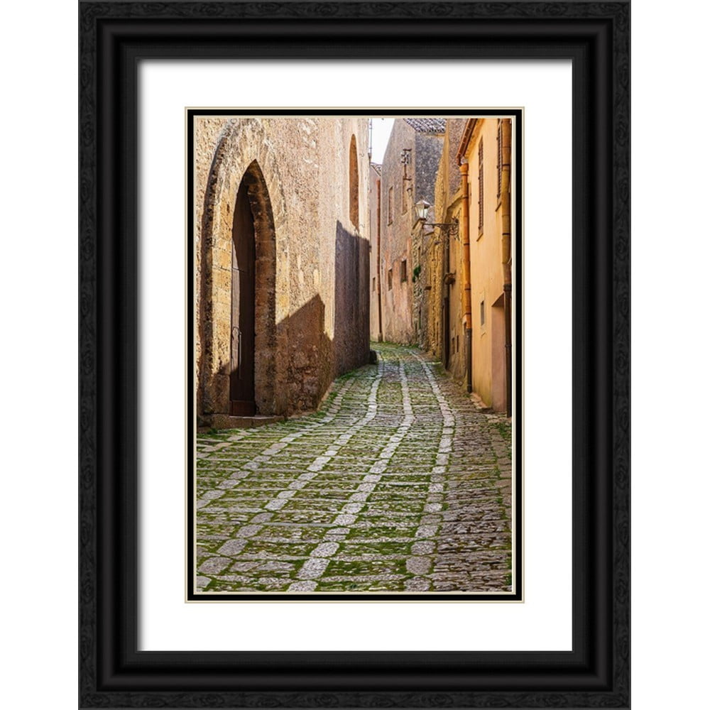 Wilson, Emily 11x14 Black Ornate Wood Framed with Double Matting Museum ...