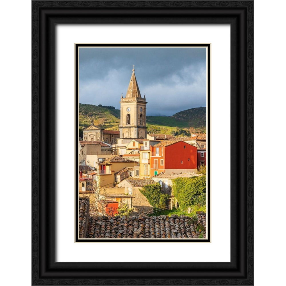 Wilson, Emily 17x24 Black Ornate Wood Framed with Double Matting Museum ...