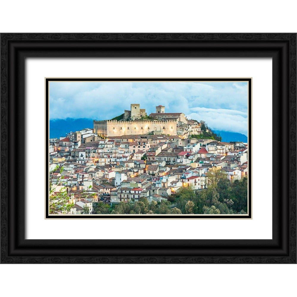 Wilson, Emily 18x13 Black Ornate Wood Framed with Double Matting Museum ...