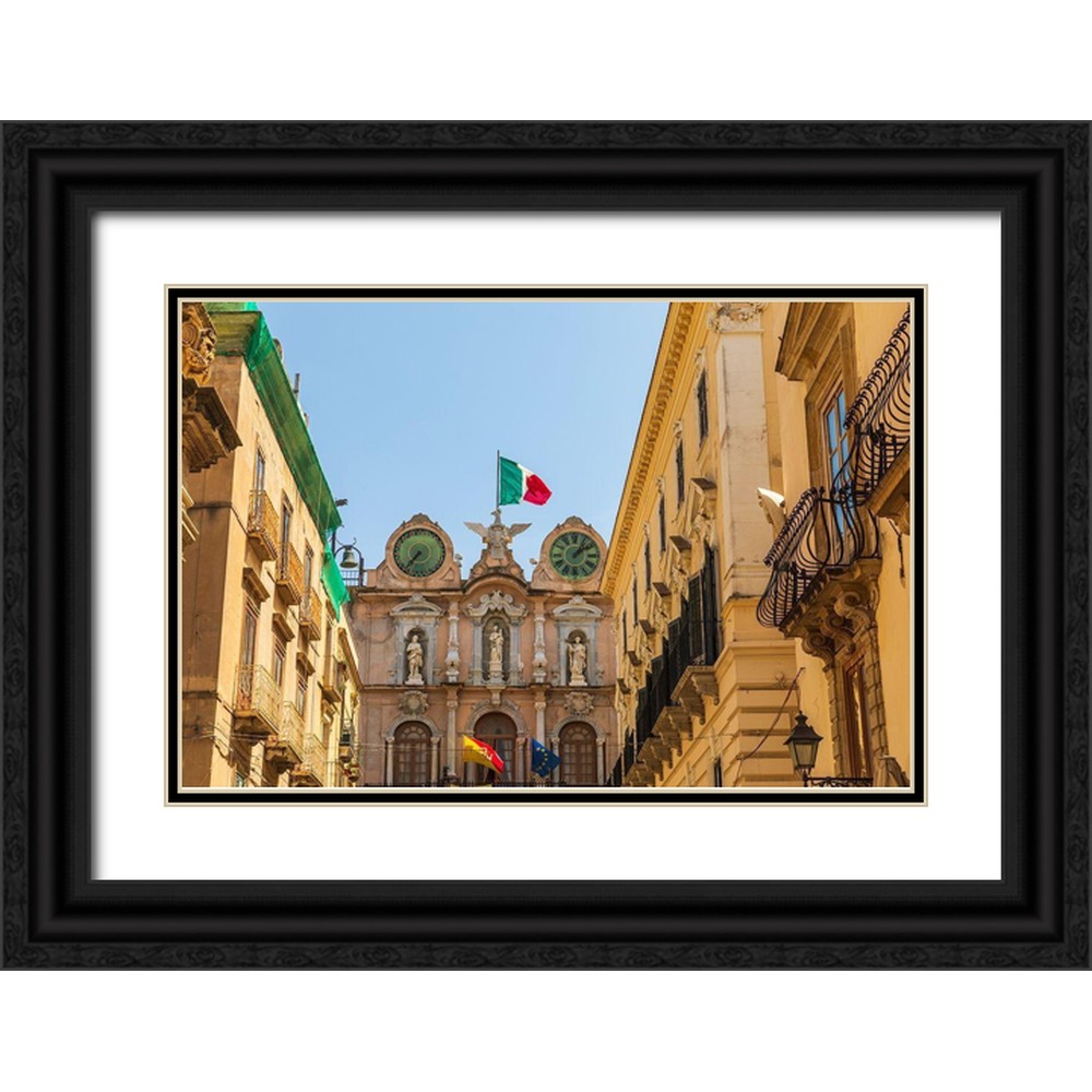 Wilson, Emily 18x13 Black Ornate Wood Framed with Double Matting Museum ...