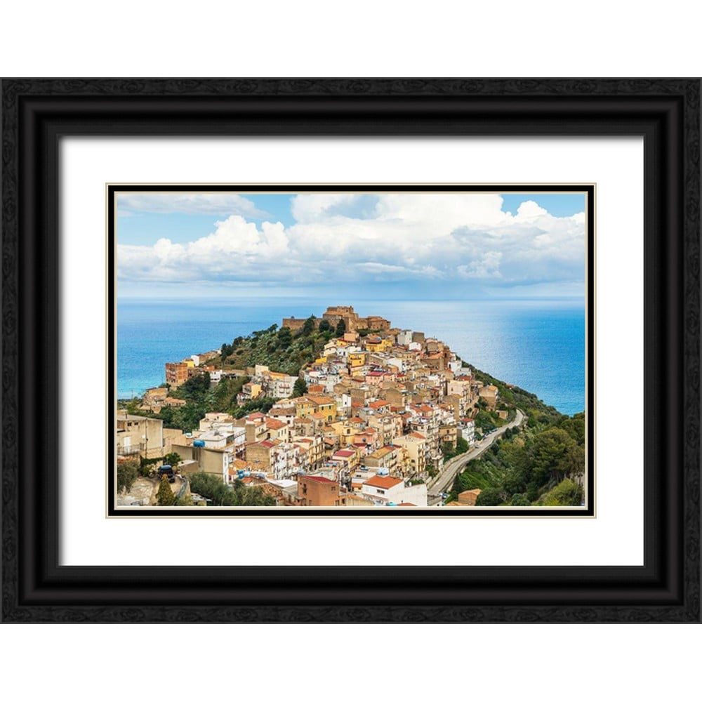 Wilson, Emily 24x17 Black Ornate Wood Framed with Double Matting Museum ...