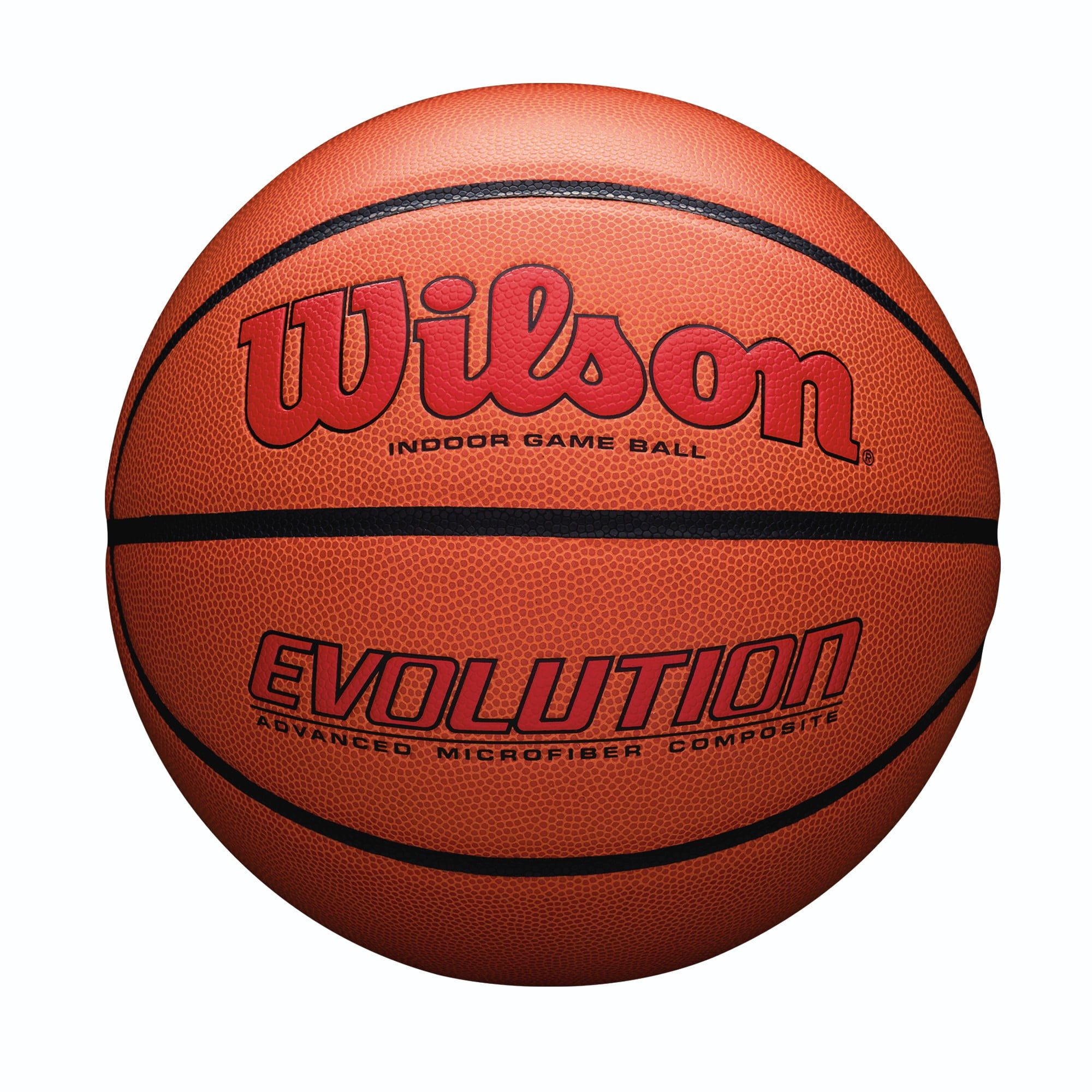 Wilson Evolution Indoor Game Basketball, Scarlet, Official Size - 29.5 ...