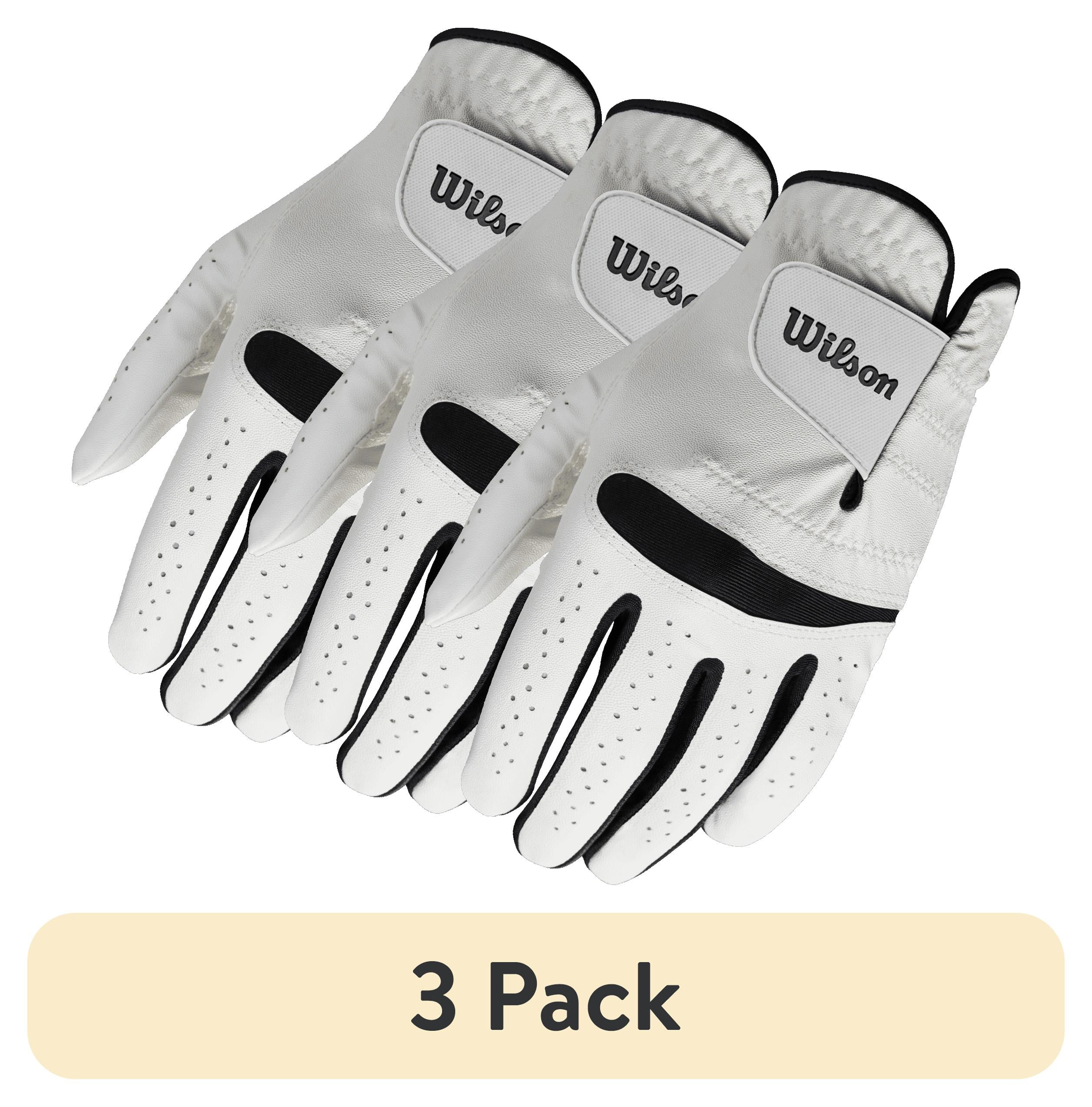 (3 pack) Wilson Feel Plus Men's Left-Hand Golf Glove, Medium-Large ...