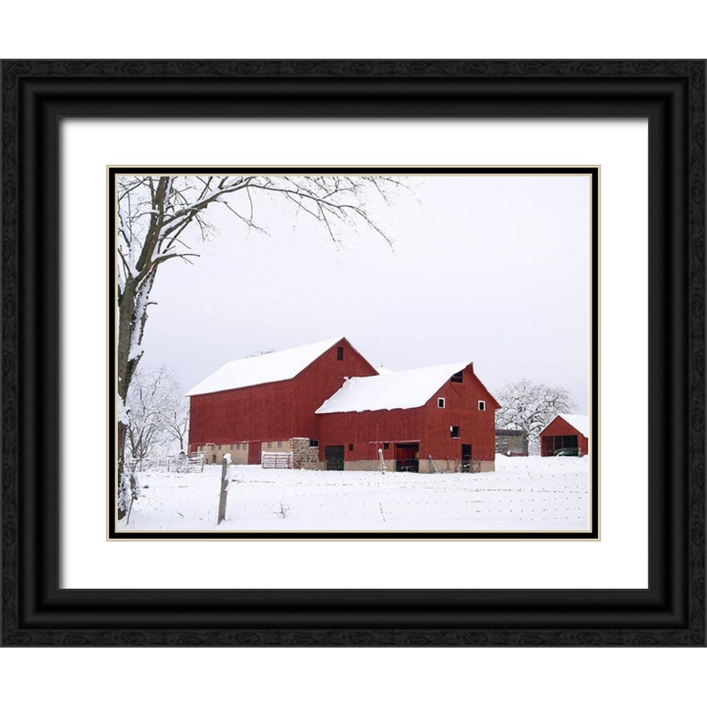 Wilson, Gerry 14x12 Black Ornate Wood Framed with Double Matting Museum ...