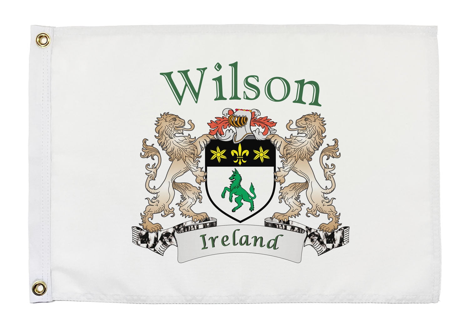 Wilson Irish Coat of Arms Small White Flag - 16"x10.5" inches - Walmart.com