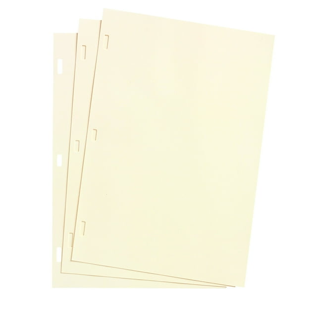 "Wilson Jones Durable Ledger Sheets, 8 1/2"" x 11"", Ivory, Plain, Acid ...