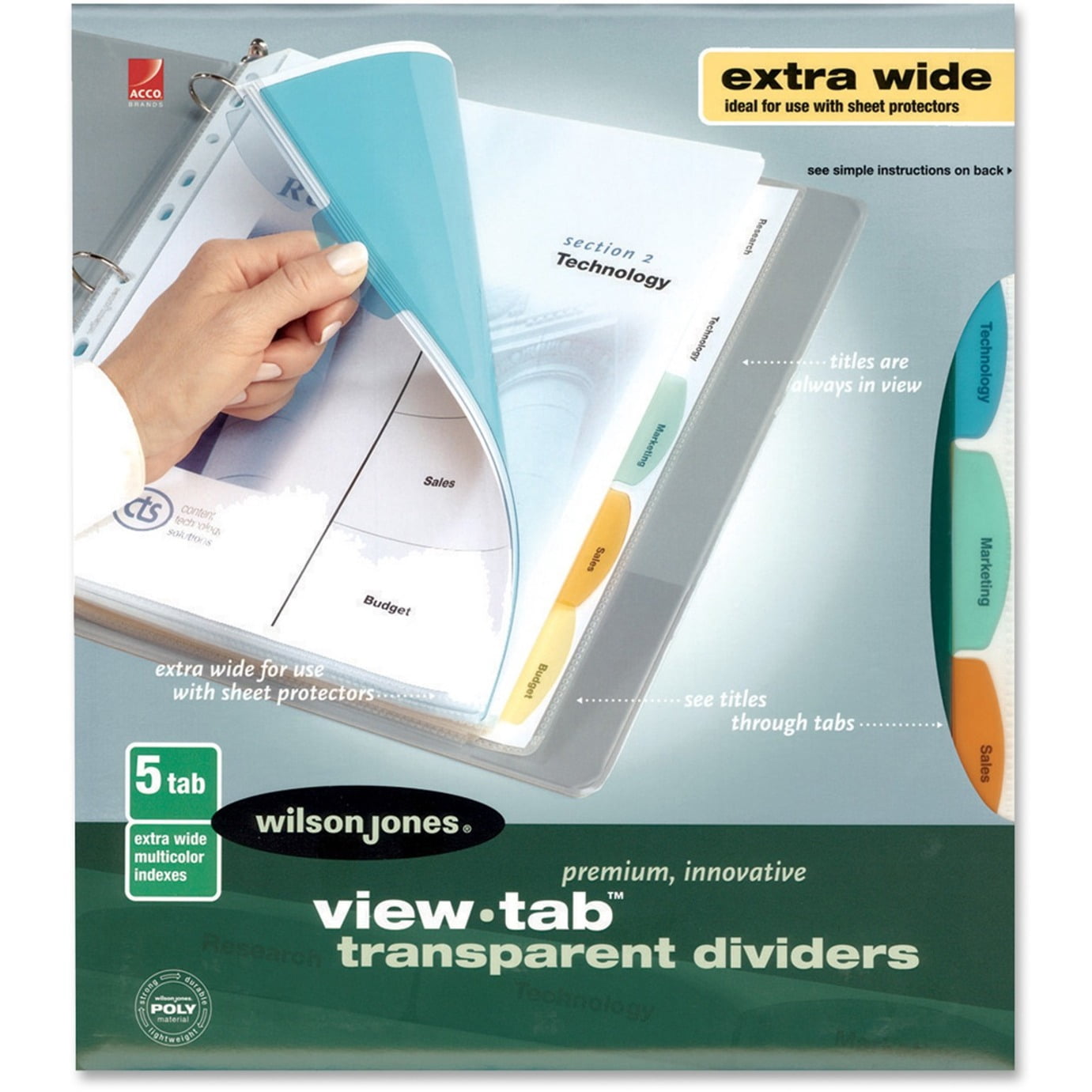 Wilson Jones Multi Colored Tab Divider - Walmart.com
