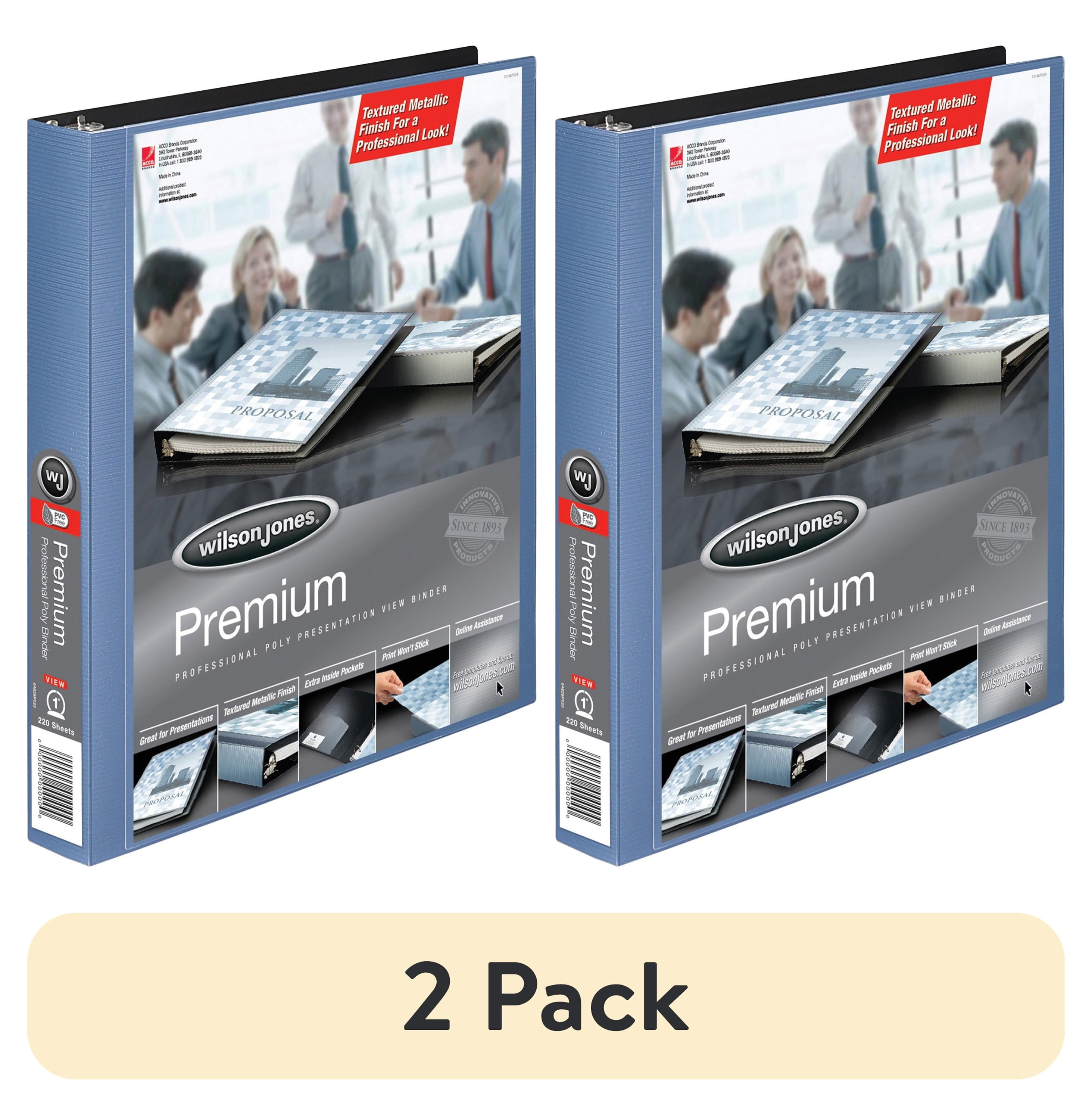 (2 pack) Premium Metallic Poly Round Ring Presentation Binder - Walmart.com