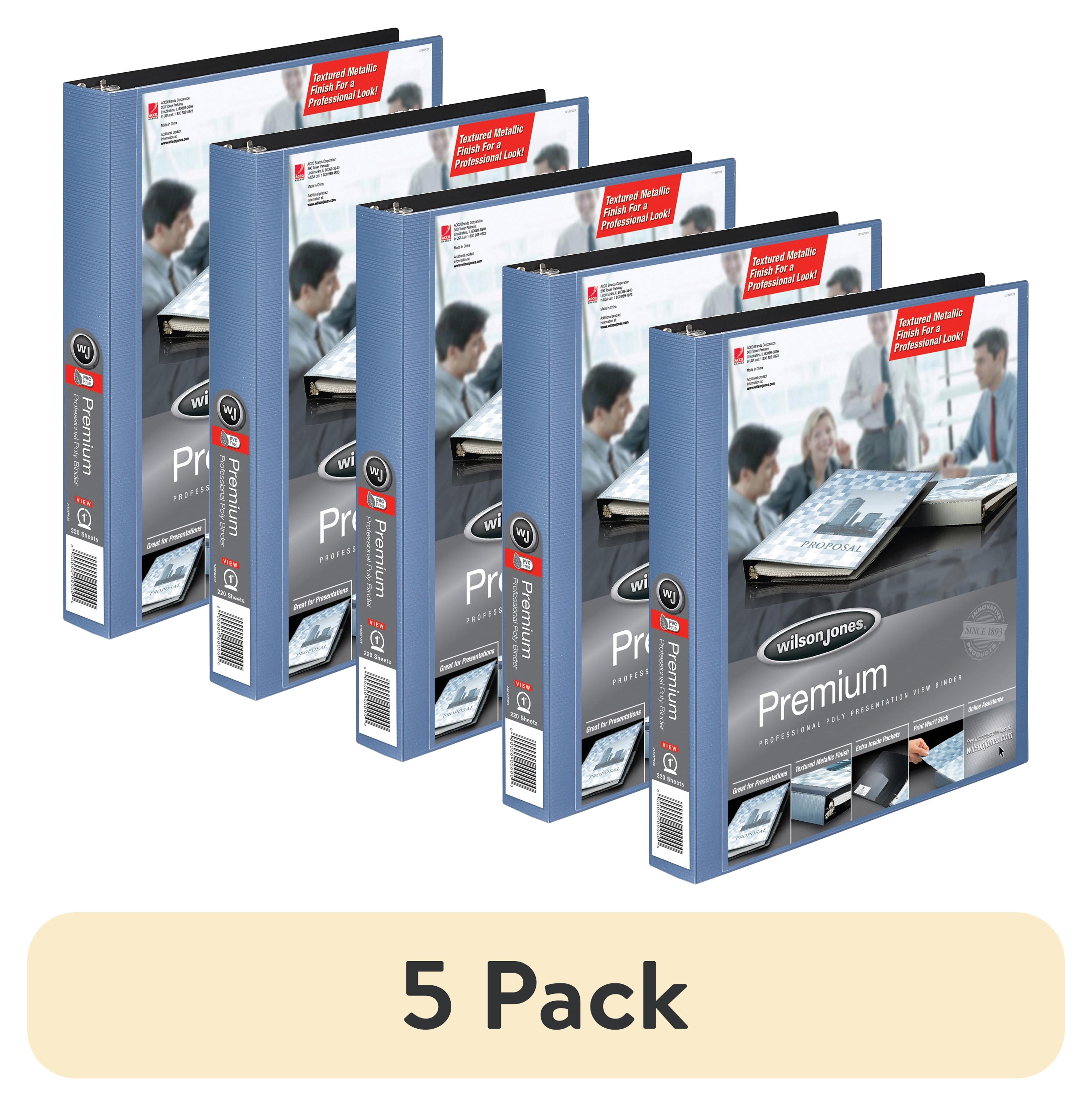 (5 pack) Premium Metallic Poly Round Ring Presentation Binder - Walmart.com