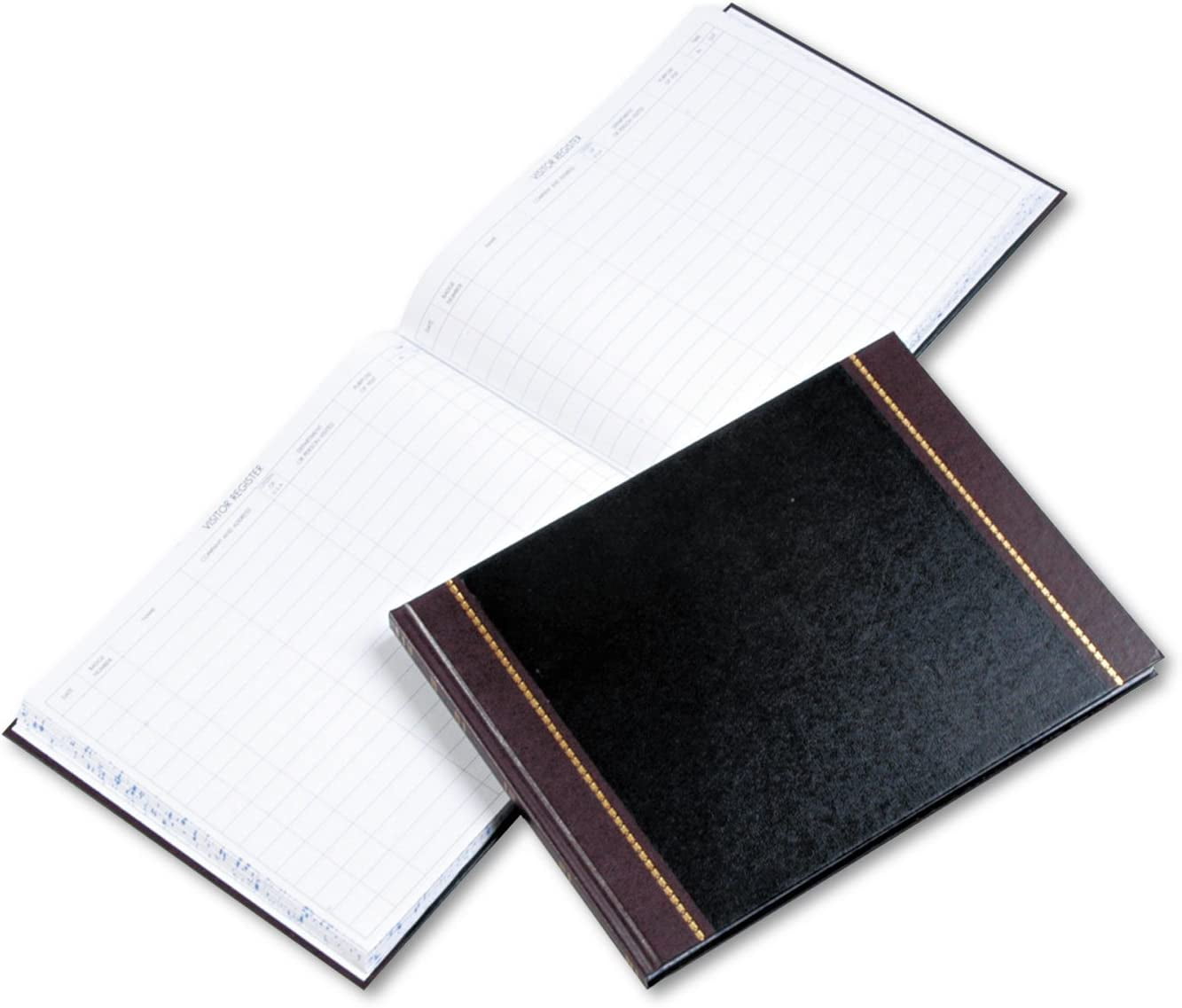 Wilson Jones S491 Detailed Visitor Register Book, Black Cover, 208 ...