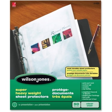 C-Line Super Heavyweight Vinyl Sheet Protector, Clear, 2", 11 x 8 1/2 ...