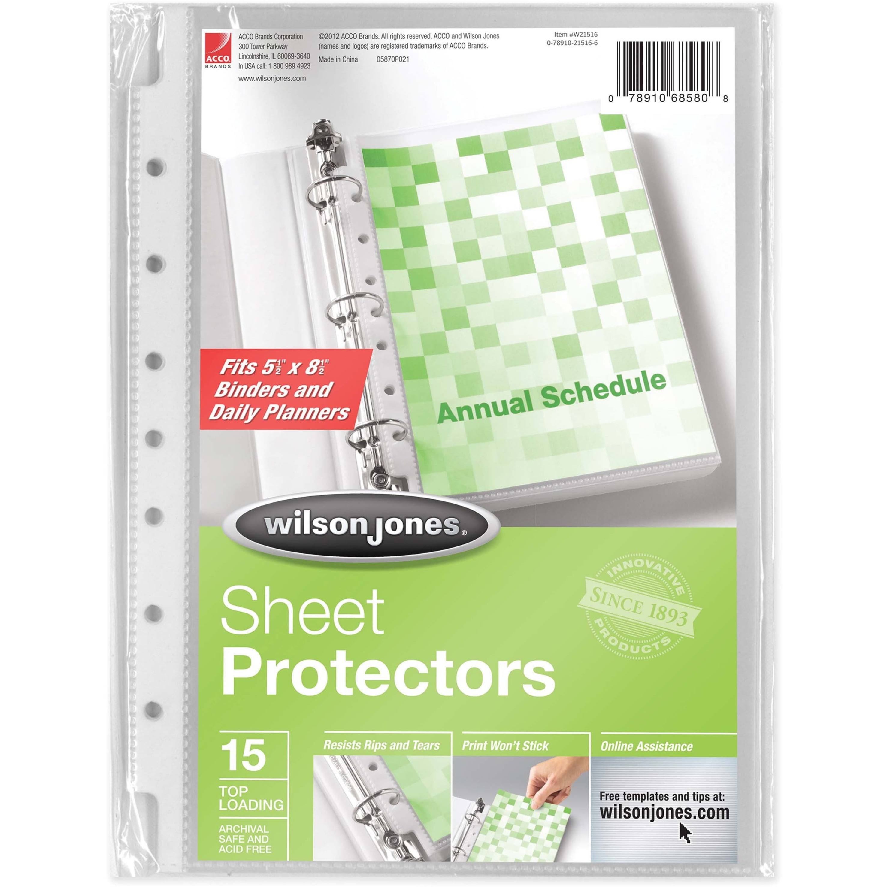 Wilson Jones Top-Loading Mini Sheet Protectors, 5.5 x 8.5 Inches, Clear ...
