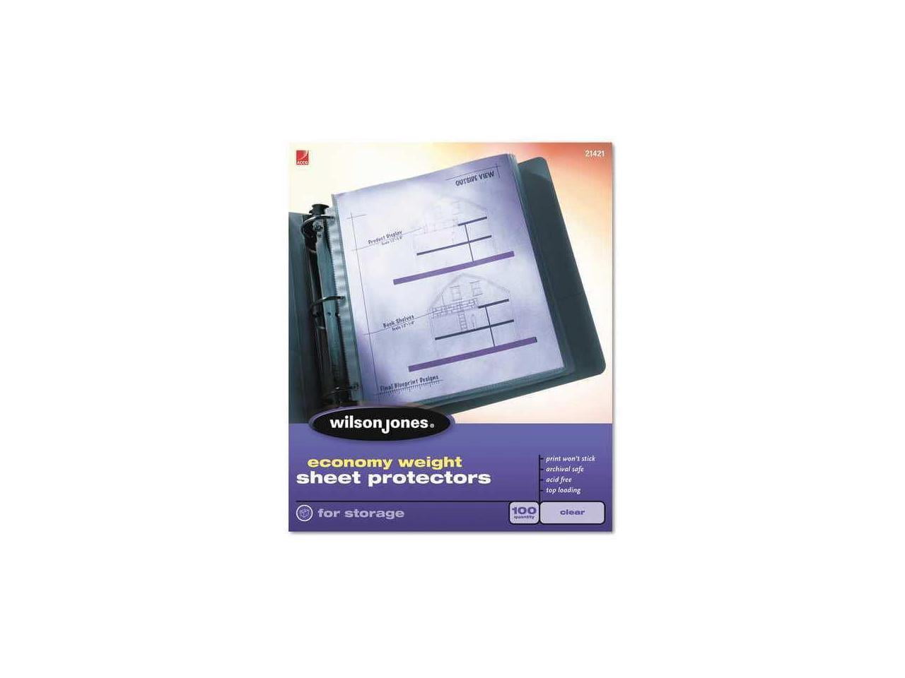 Wilson Jones, WLJ21420, Economy Weight Top-Loading Sheet Protectors, 50 ...