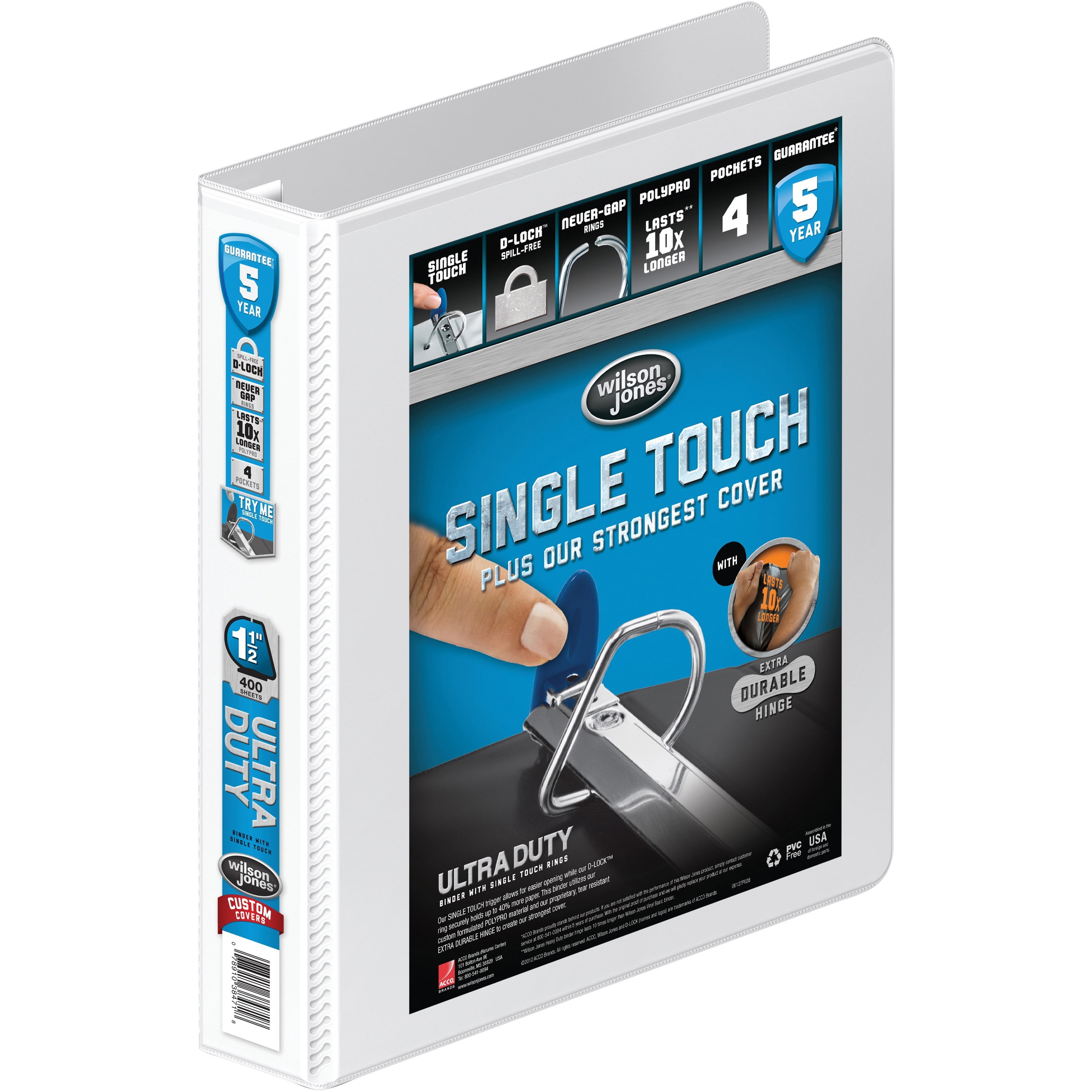 Wilson Jones, WLJ86660, Extra Durable Hinge Ultra-Duty View Binder, 1 ...