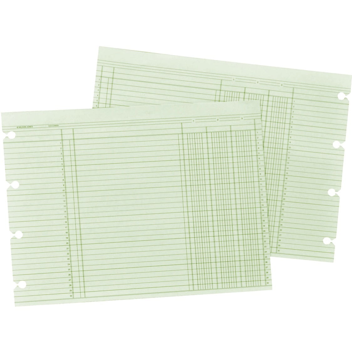 Wilson Jones, WLJG103, 3-column Numbered Ledger Paper, 100 / Pack ...
