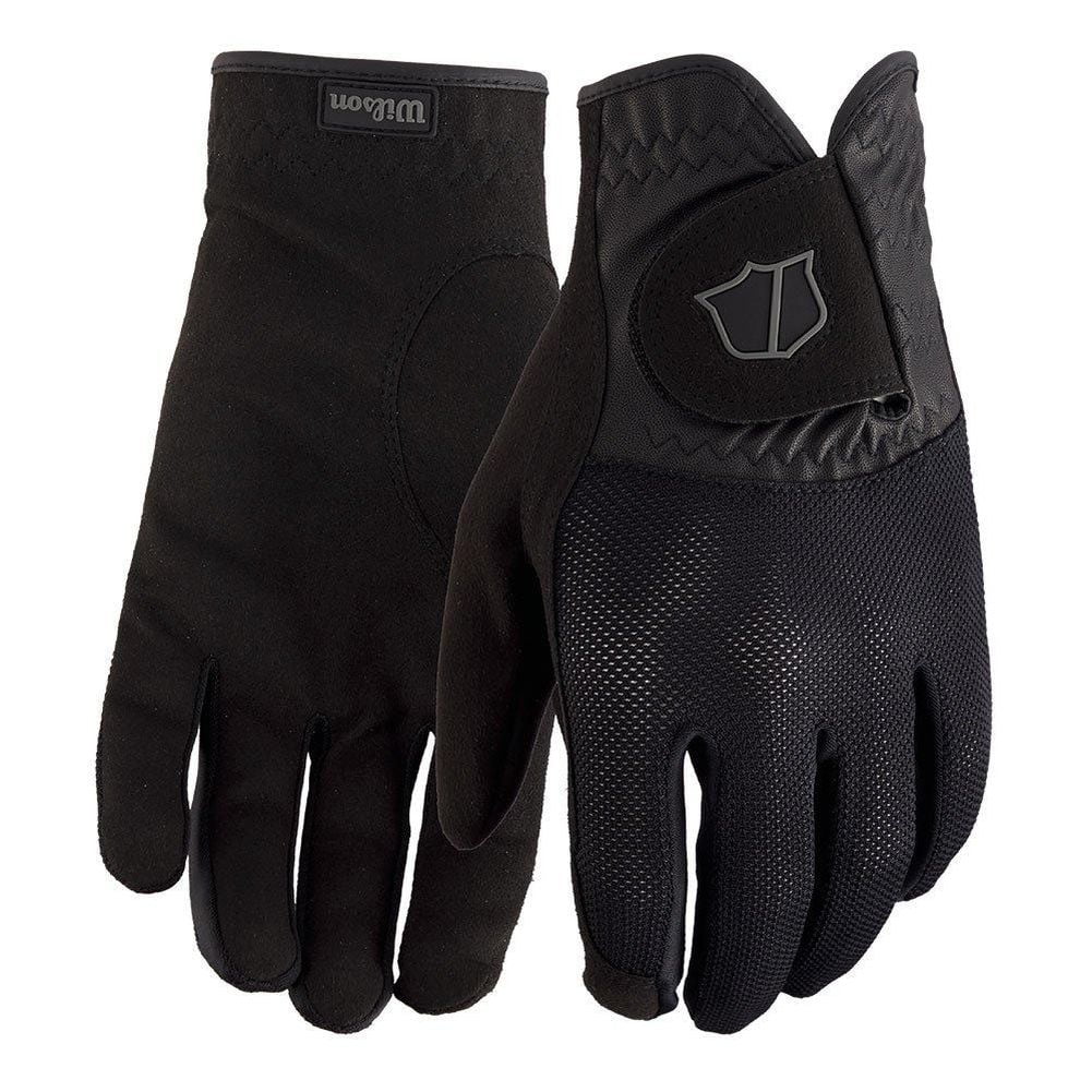 Wilson Men's Rain Golf Gloves (Mens Pair, Black, X-LARGE) 2024 NEW ...