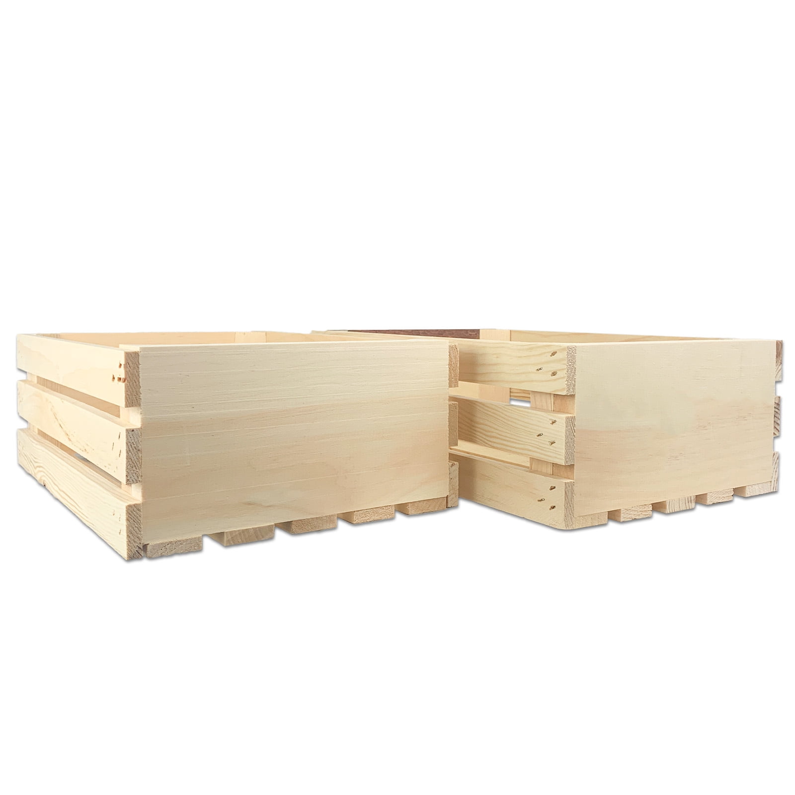 Wilson Pine Wood Crate Medium (2 Pack) - Walmart.com