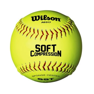(12 Pack) Baden 12" Ballistic Pitching Machine Softballs - Walmart.com