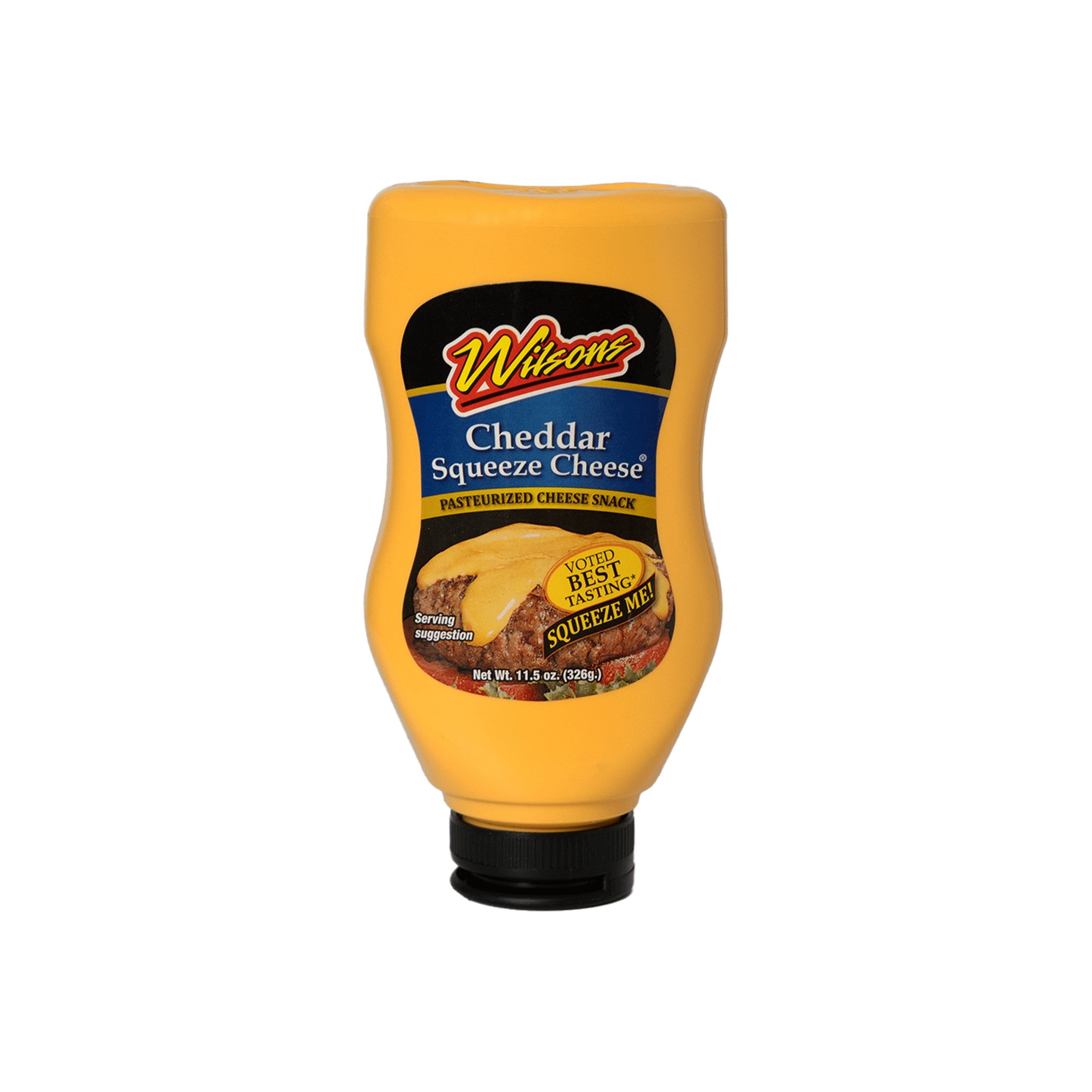 Wilson Cheddar Squeeze Cheese, 11.5oz, Paste, 1 Count, Plastic Bottle ...