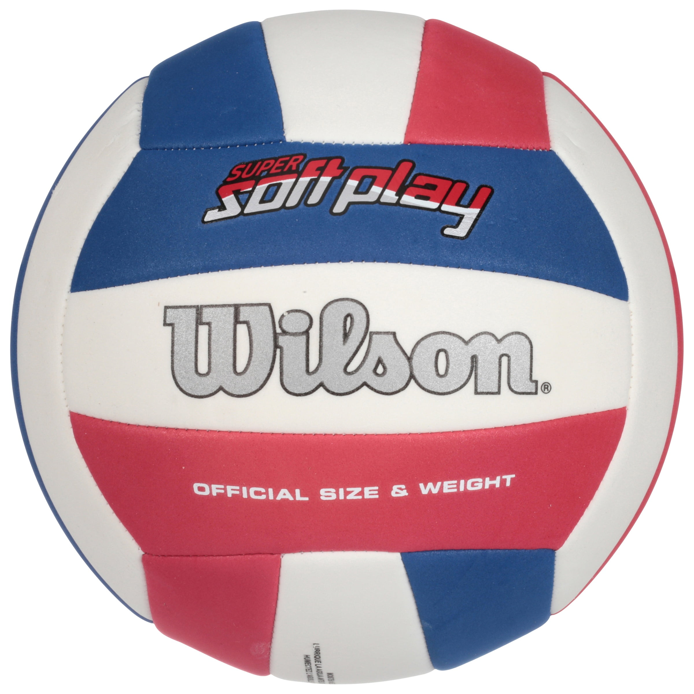 Wilson Super Soft Play Official Size & Weight Volleyball, Red/White ...