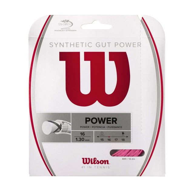 Wilson Synthetic Gut Power Tennis String Set (Pink, 16g) - Walmart.com