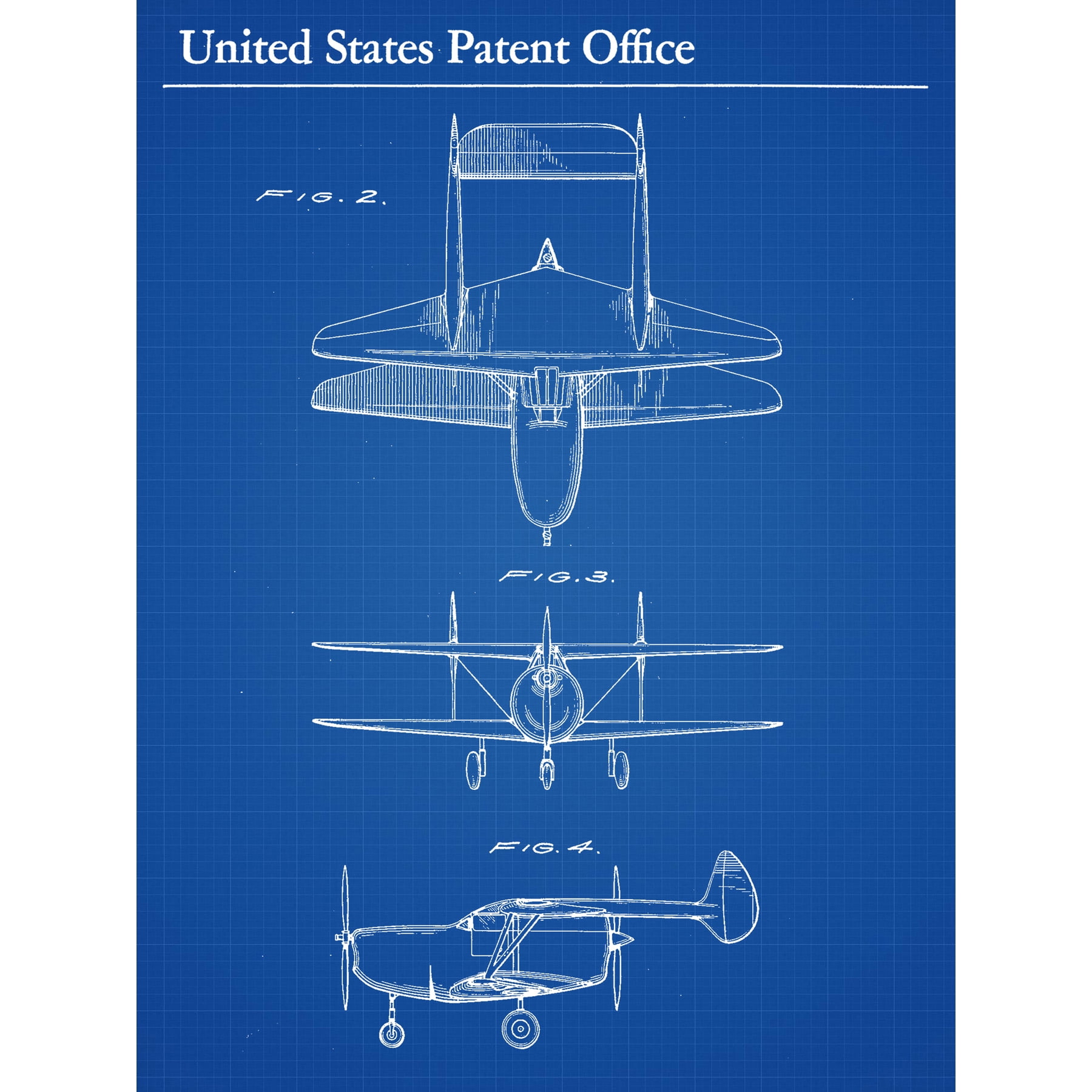 Wilson Tandem Motored Biplane 1936 Aircraft Detailed Patent Extra Large ...