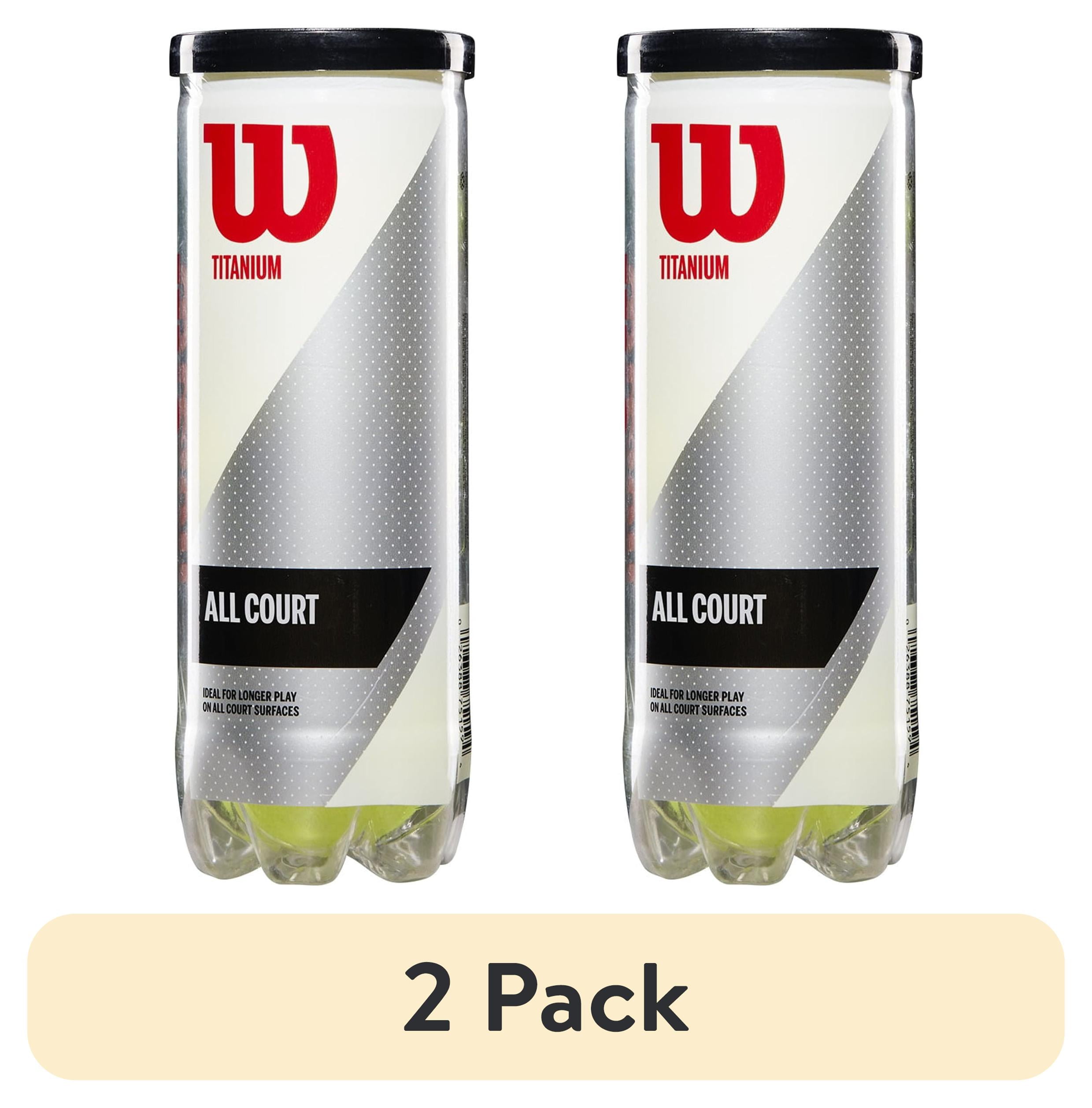 (2 pack) Wilson Titanium All Court Tennis Balls, 3 Ball Can - Walmart.com