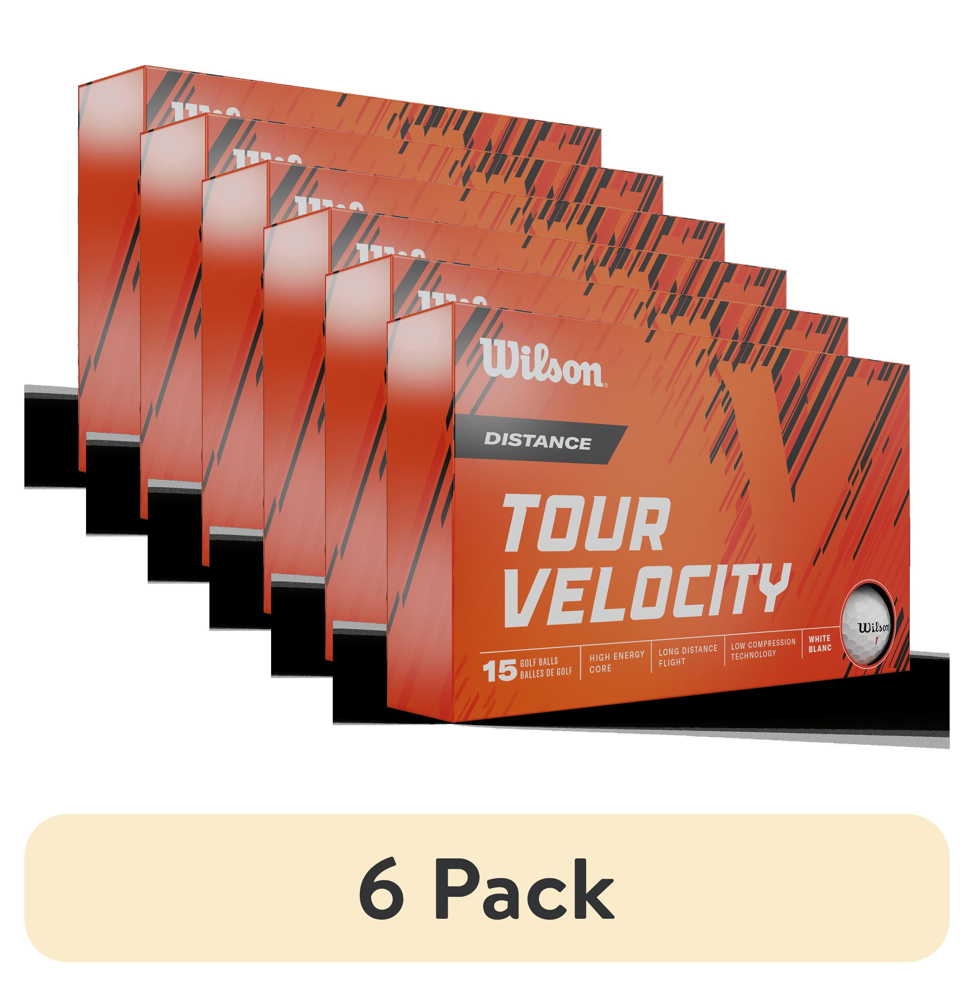 (6 pack) Wilson Tour Velocity Adult Tour Golf Balls, Composite White ...